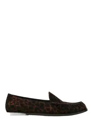 AQUAZZURA Leopard-print Loafers - Brown