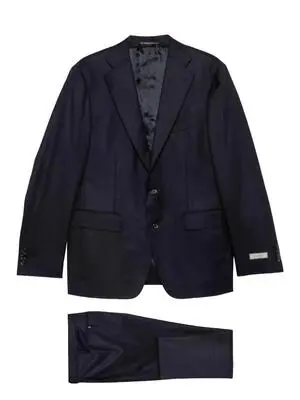 Canali Buttoned Pinstriped Suit - Blue