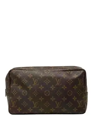 LOUIS VUITTON 20th Century Monogram Trousse Toilette 28 Clutch Bag - Brown