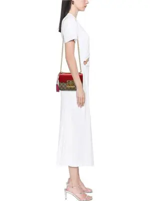 Gucci 2016-2026 Small Gg Supreme Padlock Crossbody Bag - Red