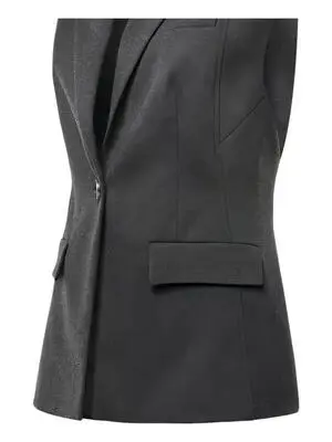 Pinko Sleeveless Single-breasted Blazer - Grey