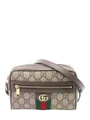 Gucci 2020s Ophidia Gg Supreme Mini Shoulder Bag - Neutrals