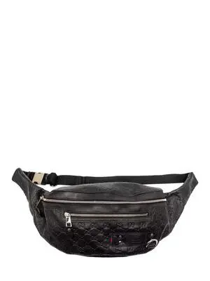 Gucci 2000-2015 Guccissima Web Belt Bag - Black