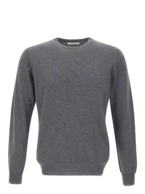 KANGRA Crew-neck Virgin-wool Sweater - Grey