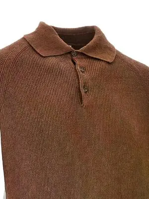 GALLIA Buttoned Polo Shirt - Brown