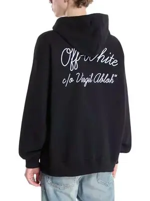 Off-White Script Logo Hoodie - Black