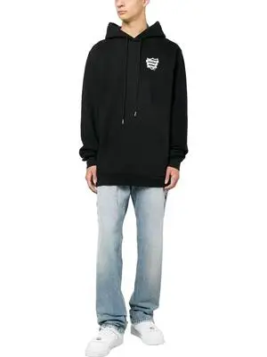 HTC LOS ANGELES Logo-print Cotton Hoodie - Black