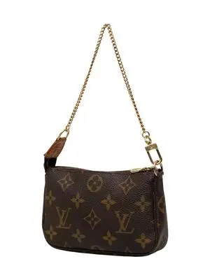 LOUIS VUITTON 2005 Monogram Mini Pochette Accessoires Handbag - Brown