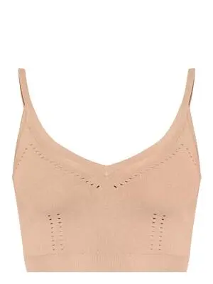 Max Mara Fine-knit Cropped Top - Neutrals