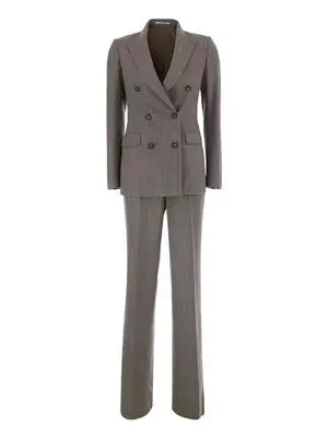 Tagliatore Parigi Pinstriped Double-breasted Suit - Neutrals
