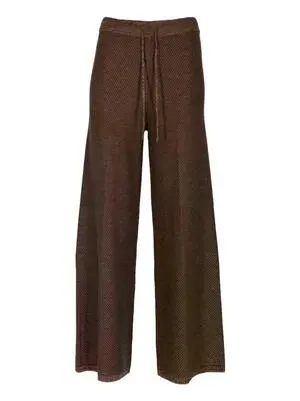 L'Agence Drawstring-fastening Palazzo Pants - Brown
