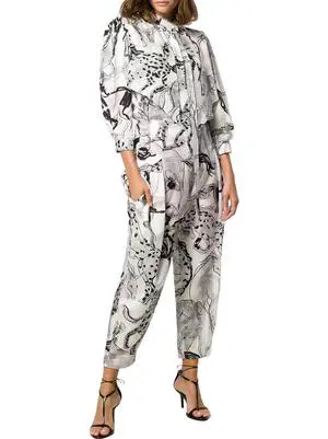 Stella McCartney Horse Print Blouse - Black