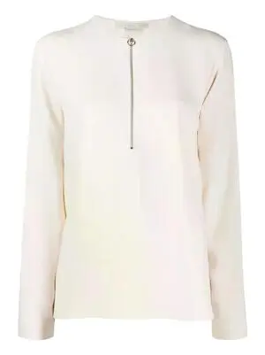 Stella McCartney Zip-front Blouse - Neutrals
