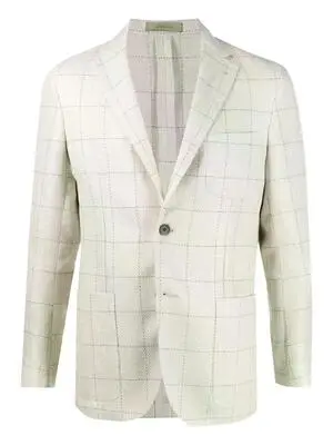 Corneliani Check-pattern Single-breasted Blazer - Neutrals