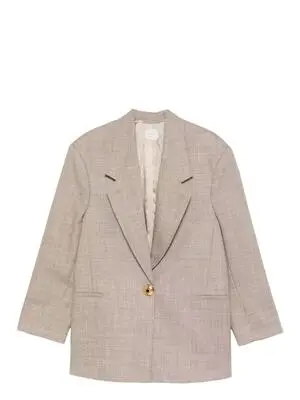 ALYSI Single-breasted Notched-lapels Jacket - Neutrals