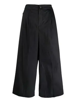 Woolrich Cropped Wide-leg Trousers - Black