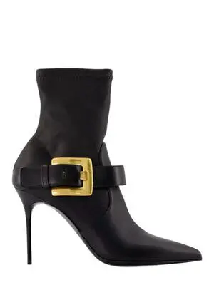 Balmain Anthem Buckle-fastening Ankle Boots - Black