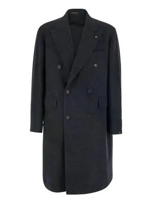 Tagliatore Double-breasted Peak-lapel Coat - Grey