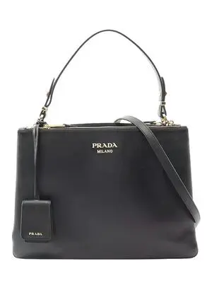 Prada 2018-2020 Leather Satchel - Black
