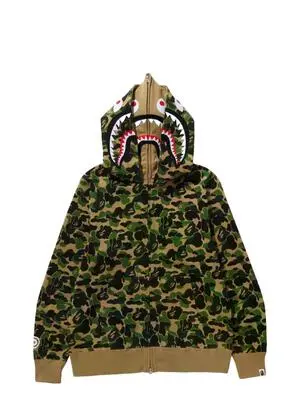 A BATHING APE Full-zip Camouflage-print Hoodie - Green