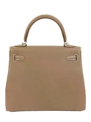Hermès 2026 25 Kelly Leather Tote Bag - Neutrals