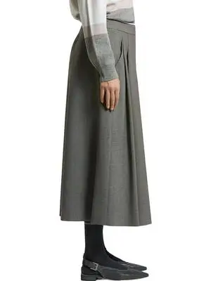 Peserico Pleated Midi Skirt - Grey