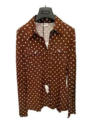 Marella Mlsvinci Polka-dot Pocket-detail Shirt - Brown