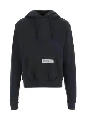 MAISON MARGIELA Logo-print Hoodie - Blue