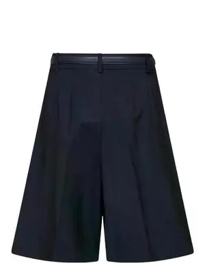 Max Mara Belted Pleated Shorts - Blue