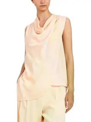 TWINSET Draped Sleeveless Blouse - Neutrals