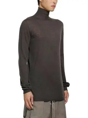 Rick Owens Tower Level Turtleneck Wool Sweater - Brown