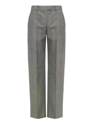 Alexander McQueen Pressed-crease Wool Trousers - Grey