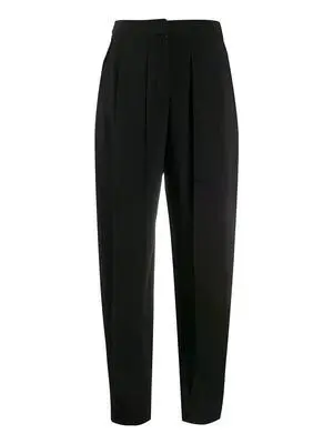 Stella McCartney High-waisted Tapered Trousers - Black