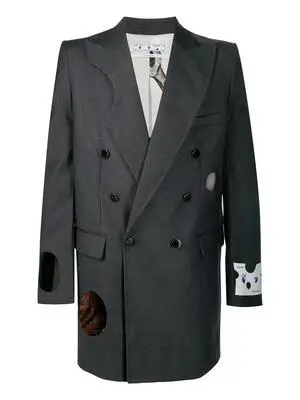Off-White Meteor Cut-out Blazer - Grey