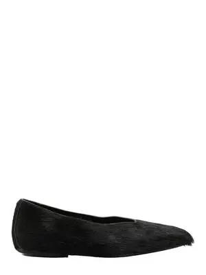 Rick Owens Square-toe Ballet Flats - Black