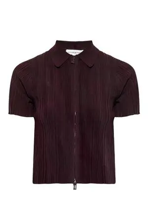 Victoria Beckham Ribbed Short-sleeve Cardigan - Brown