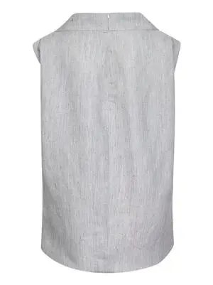 BATAKOVIC Herringbone-pattern Sleeveless Top - Grey