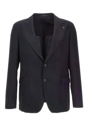 Tagliatore Single-breasted Herringbone Blazer - Blue
