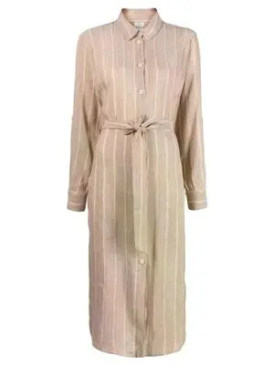 Woolrich Striped Shirt Dress - Neutrals