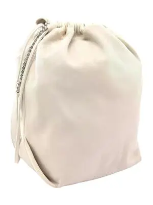Saint Laurent Leather Bucket Bag - Neutrals