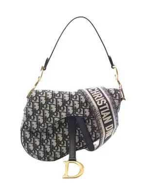 Dior 2010s Oblique Saddle Shoulder Bag - Blue