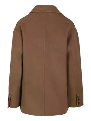 Max Mara V-neck Single-breasted Wool Jacket - Brown