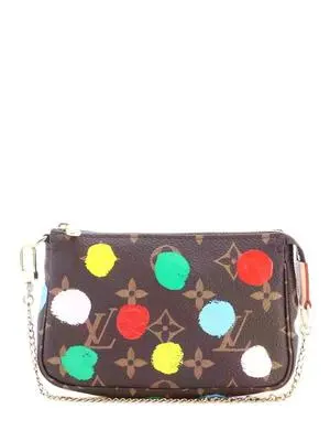 LOUIS VUITTON Pochette Accessoires Yayoi Kusama Painted Dots Monogram Canvas Mini Clutch Bag - Multicolour