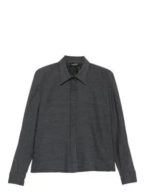 Fabiana Filippi Bead-trim Long-sleeve Shirt - Grey