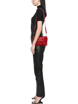 Balenciaga 2013 Mini Lambskin Motocross Giant 12 City Satchel - Red