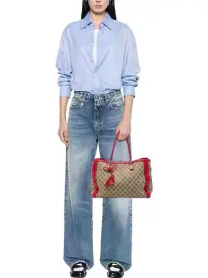 Gucci 2016-2026 Gg Canvas Bella Tote Bag - Red