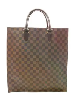 LOUIS VUITTON Damier Ebene Sac Plat Tote Bag - Brown