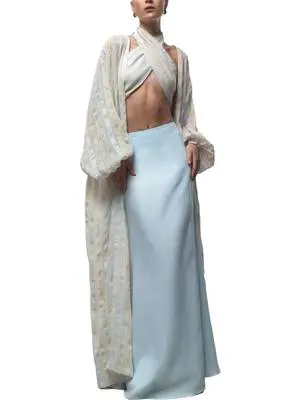 CAYET Noaf Striped Maxi Tunic - Blue