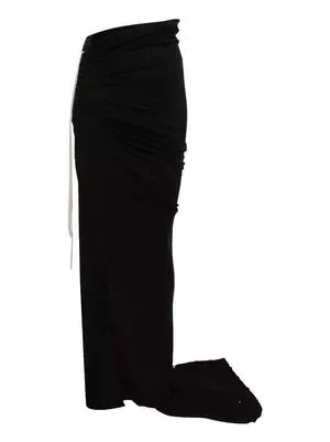 Rick Owens Edfu Ruched Maxi Skirt - Black