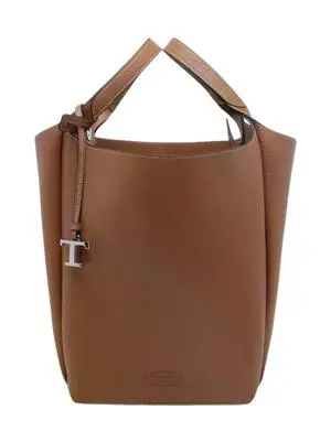 TOD'S Leather Bucket Bag - Brown
